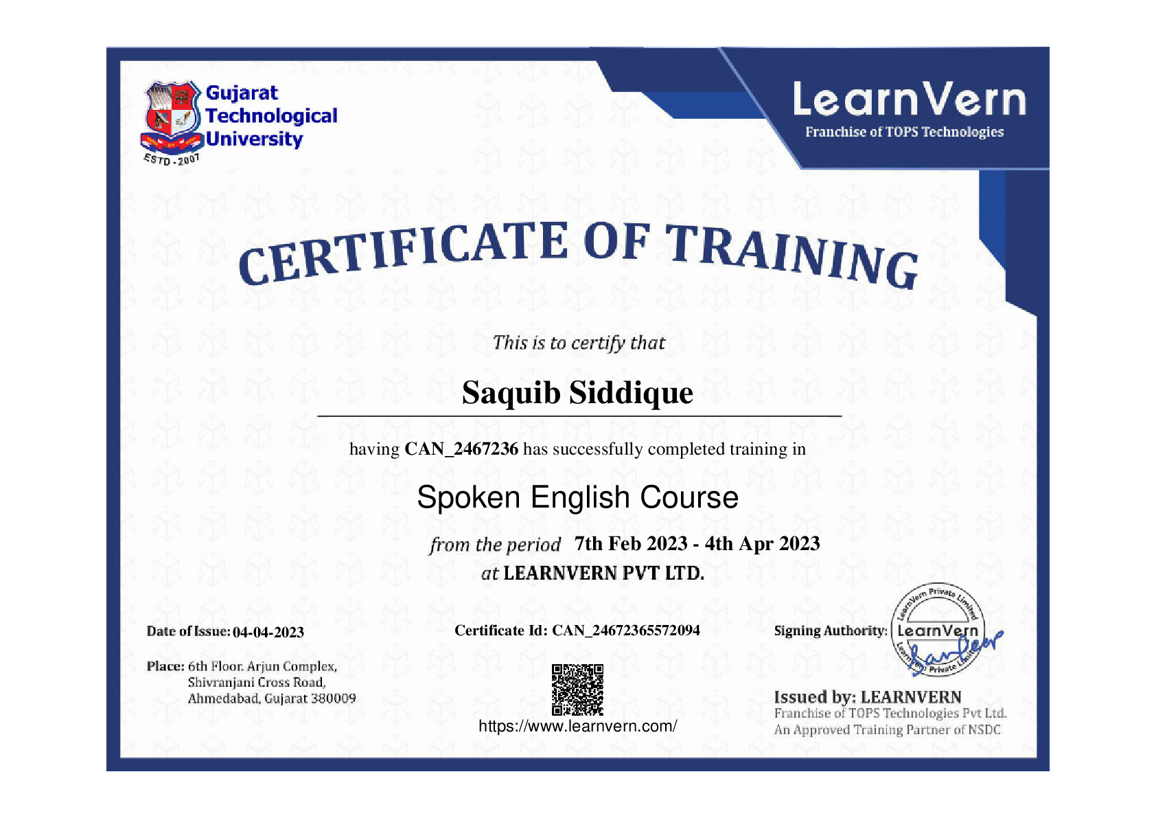 Saquib Siddique - B. Pharm Student || Jaipur National University ...